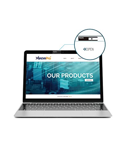 XtremPro Webcam Cover Privacy Shield for Computer, Mac, MacBook Pro, iMac, Laptop, Surfcase Pro, Phone, 0.03 in Ultra Thin Camera Blocker Privacy Shield - Black/Silver (Black)