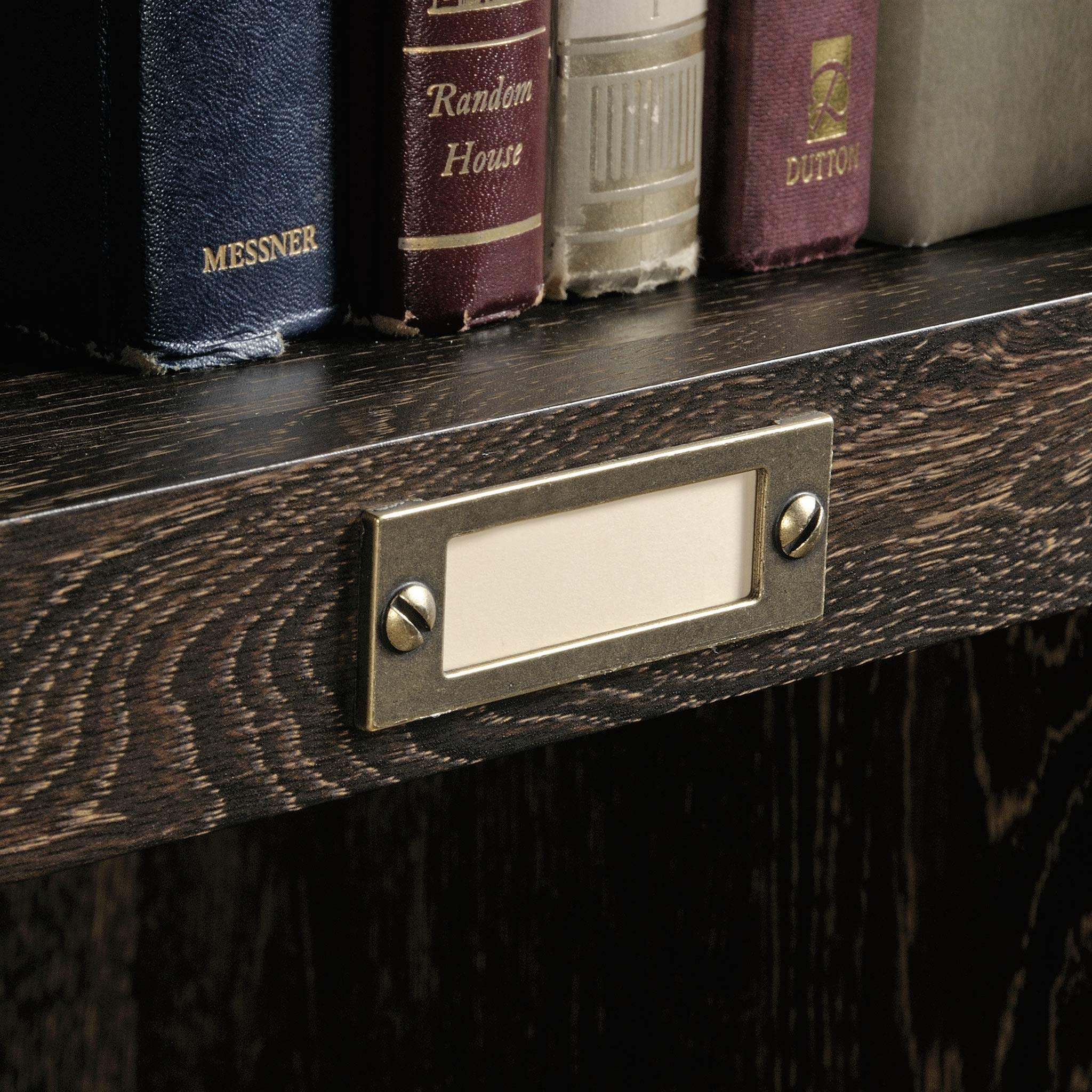 Sauder Barrister Lane Tall Bookcase, Iron Oak finish