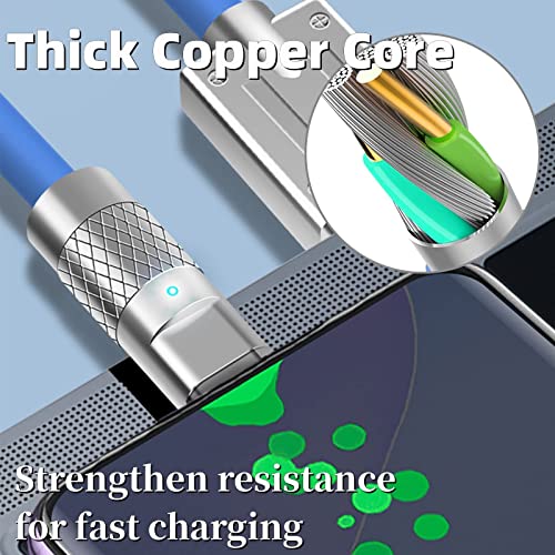 KOELOE Chubby Gamer 180 Rotating Fast Charge Cable, 180° Rotating Fast Charge Cable,Flexible Rotary Connector Thick Rubber Safety Charging