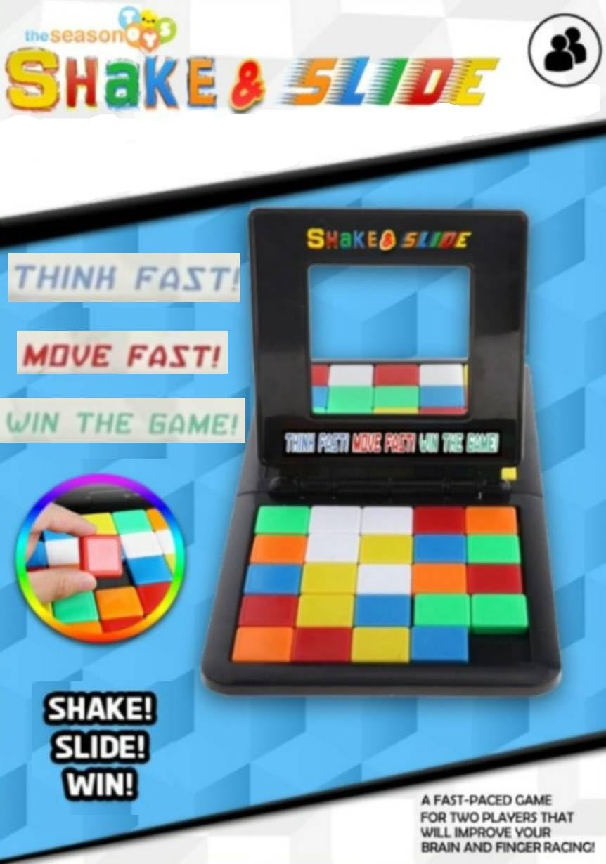 The Season Toys Shake & Slide Block Game Shape Matching Intelligence Board Game for Family Game Nights