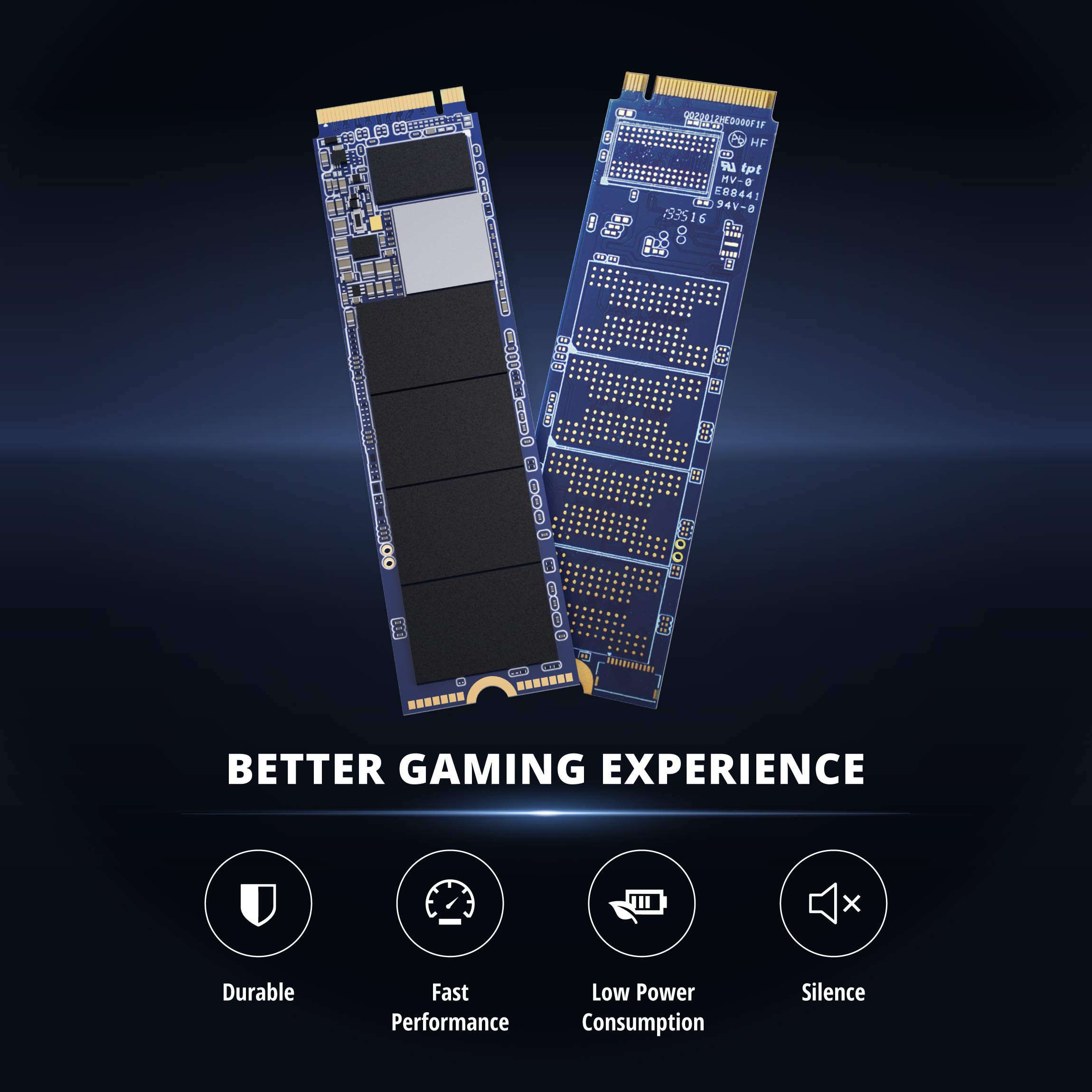 Pioneer 256GB NVMe SSD PCIe M.2 2280 Gen 3x4 TLC Internal High Speed Read/Write up to 3100/1000MB/s Solid State Drive, 300 TBW, PC Laptop Compatible (APS-SE20G-256)