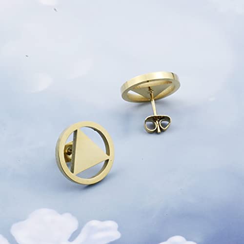 NC AA Gift Sobriety Earrings Recovery Jewelry Alcoholics Anonymous Gifts AA Recovery Earrings AA Sober Gift for Sober Women (Stud-Ear-AA-G)
