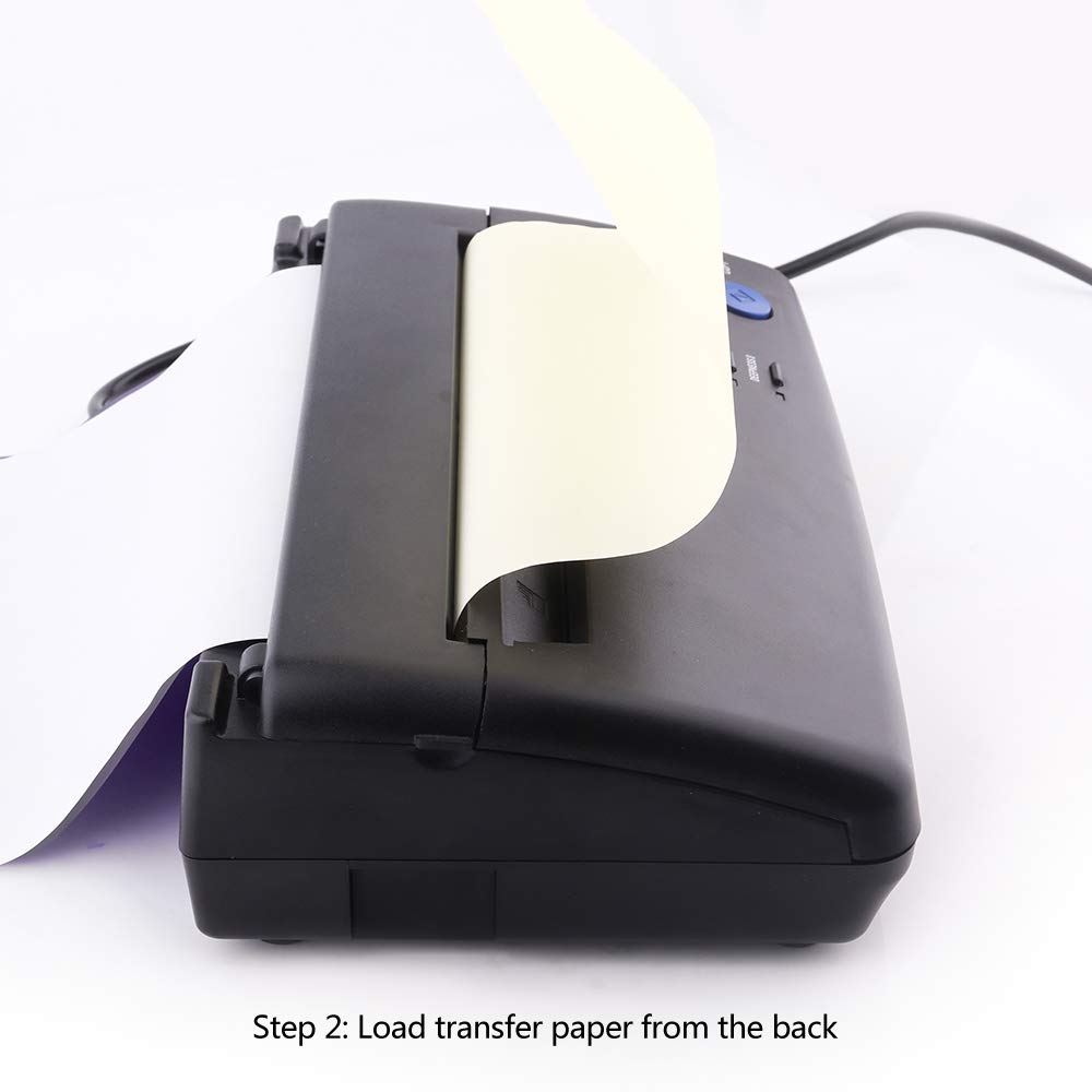 Tattoo Transfer Stencil Printer Machine with 10 Thermal Tattoo Kit Copier Printer Tattoo Transfer Stencil Paper Tattoo Stencil Printer Machine for Tattoos Supply