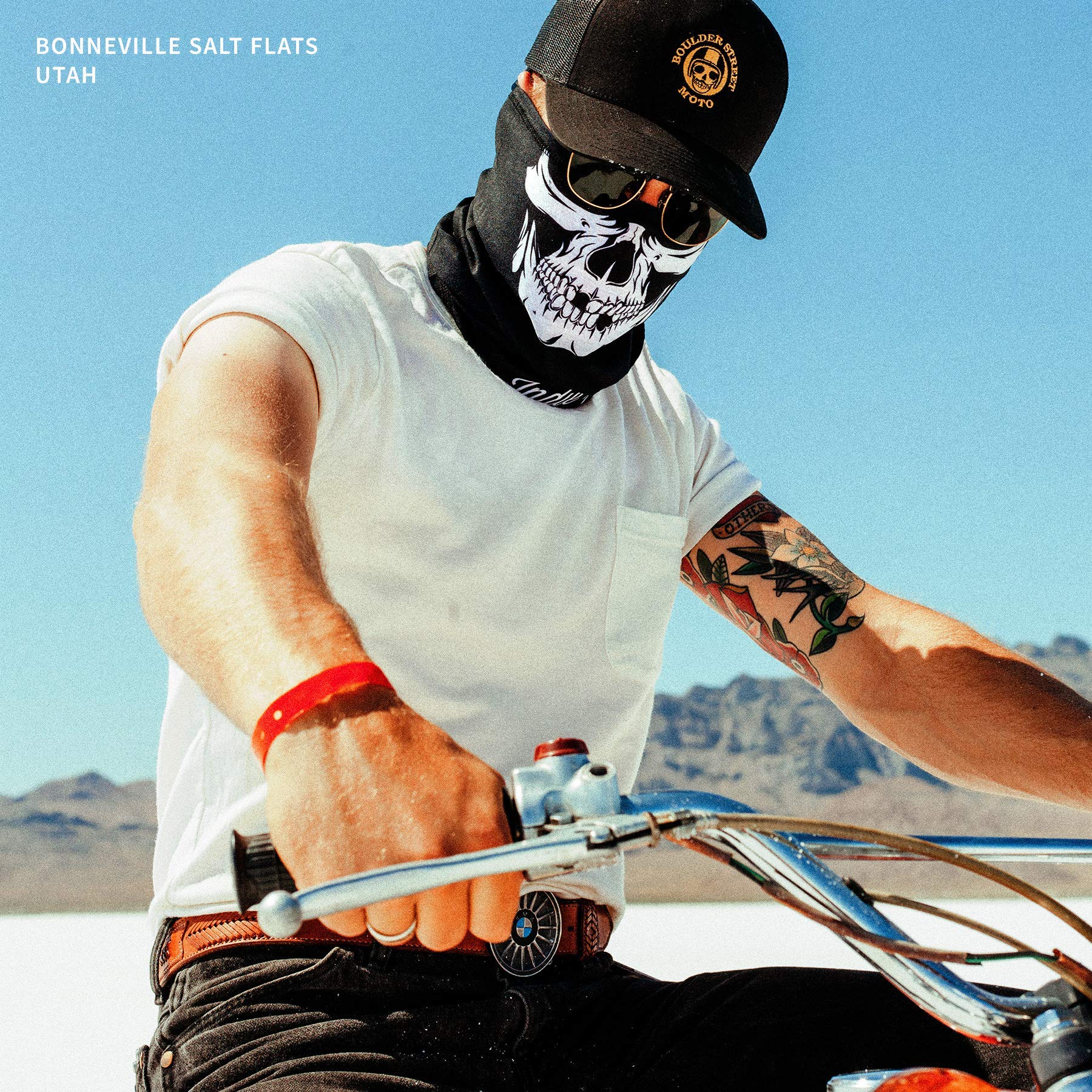 Indie Ridge Skull Motorcycle Face Mask - Motorcycle Ski Snowboard Winter Face Mask
