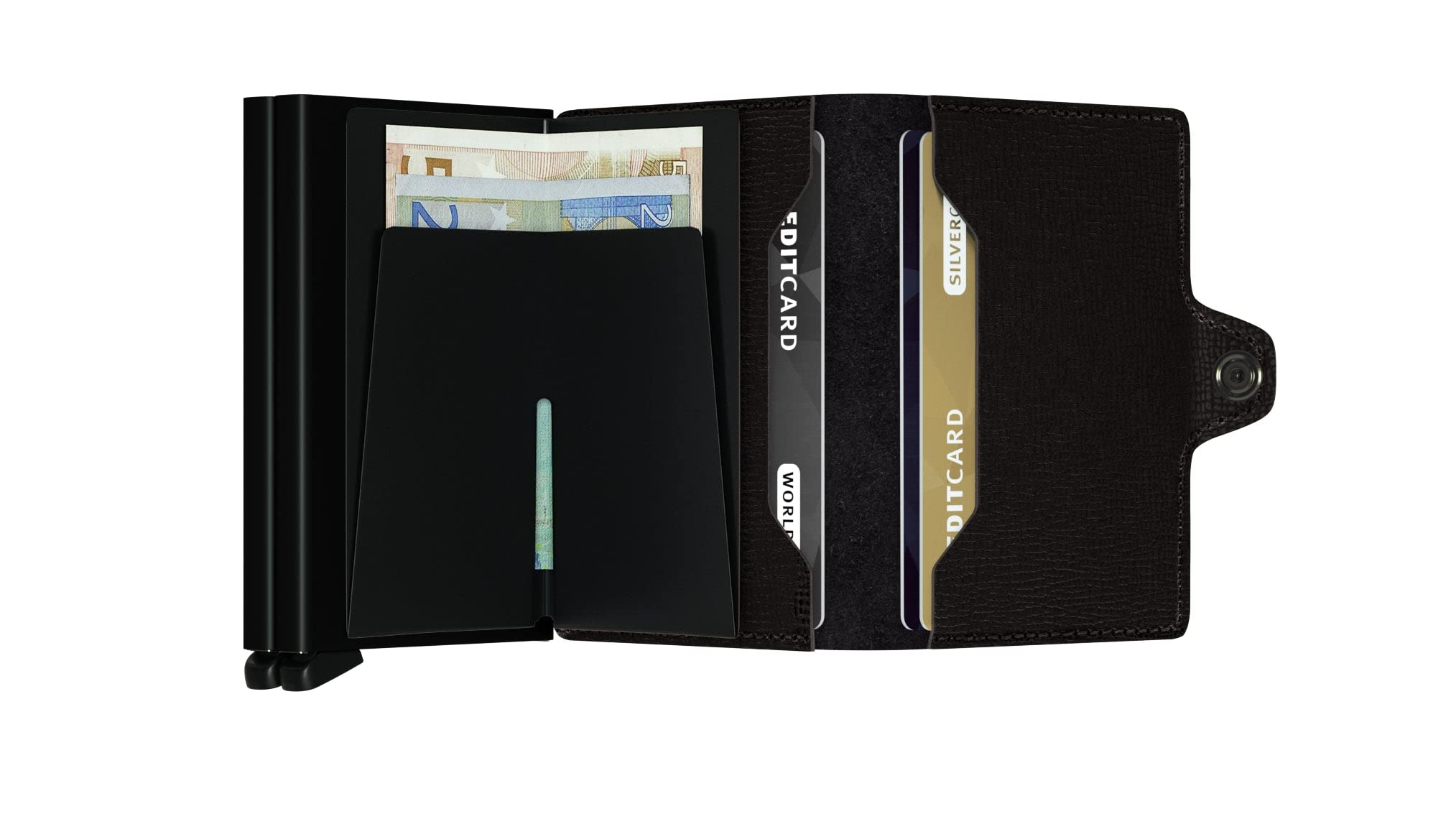 SECRID - Secrid Twin Black Leather Wallet (Black Crisple)