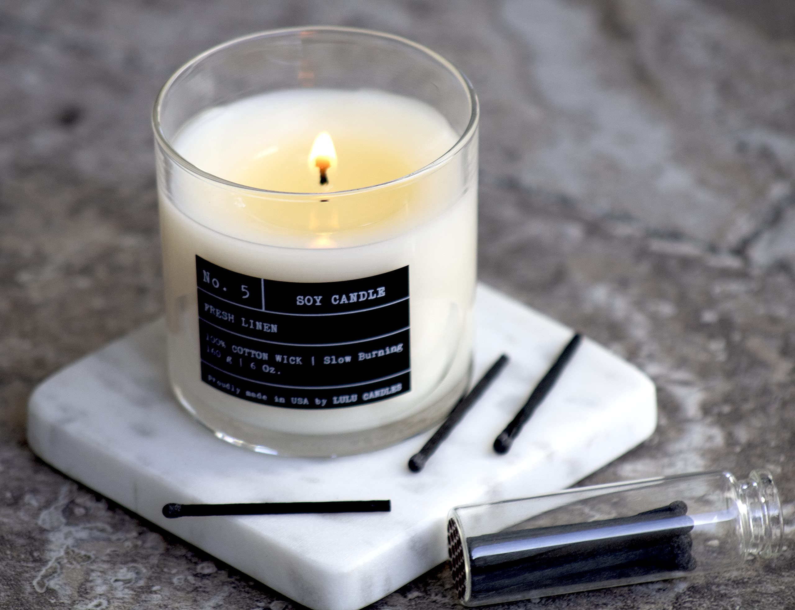 Lulu Candles | Apple Cinnamon | Luxury Scented Soy Jar Candle | Hand Poured in The USA | Highly Scented & Long Lasting- 6 Oz.