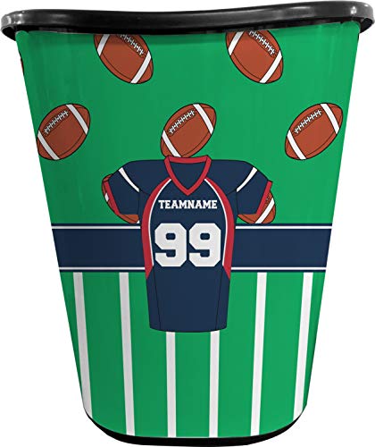 RNK Shops Football Jersey Waste Basket - Single Sided (Black) (Personalized)