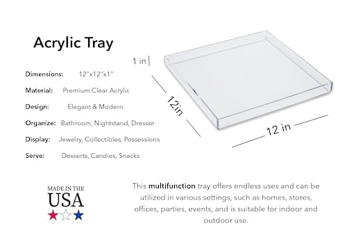 Mirart Clear Acrylic Tray (12 x 12)