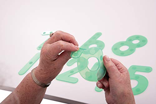 TickiT SiliShapes Dot Numbers - Set of 10 - Transparent Silicone Numbers with Corresponding Dots to Count - Teach Numbers, Counting and Subitizing