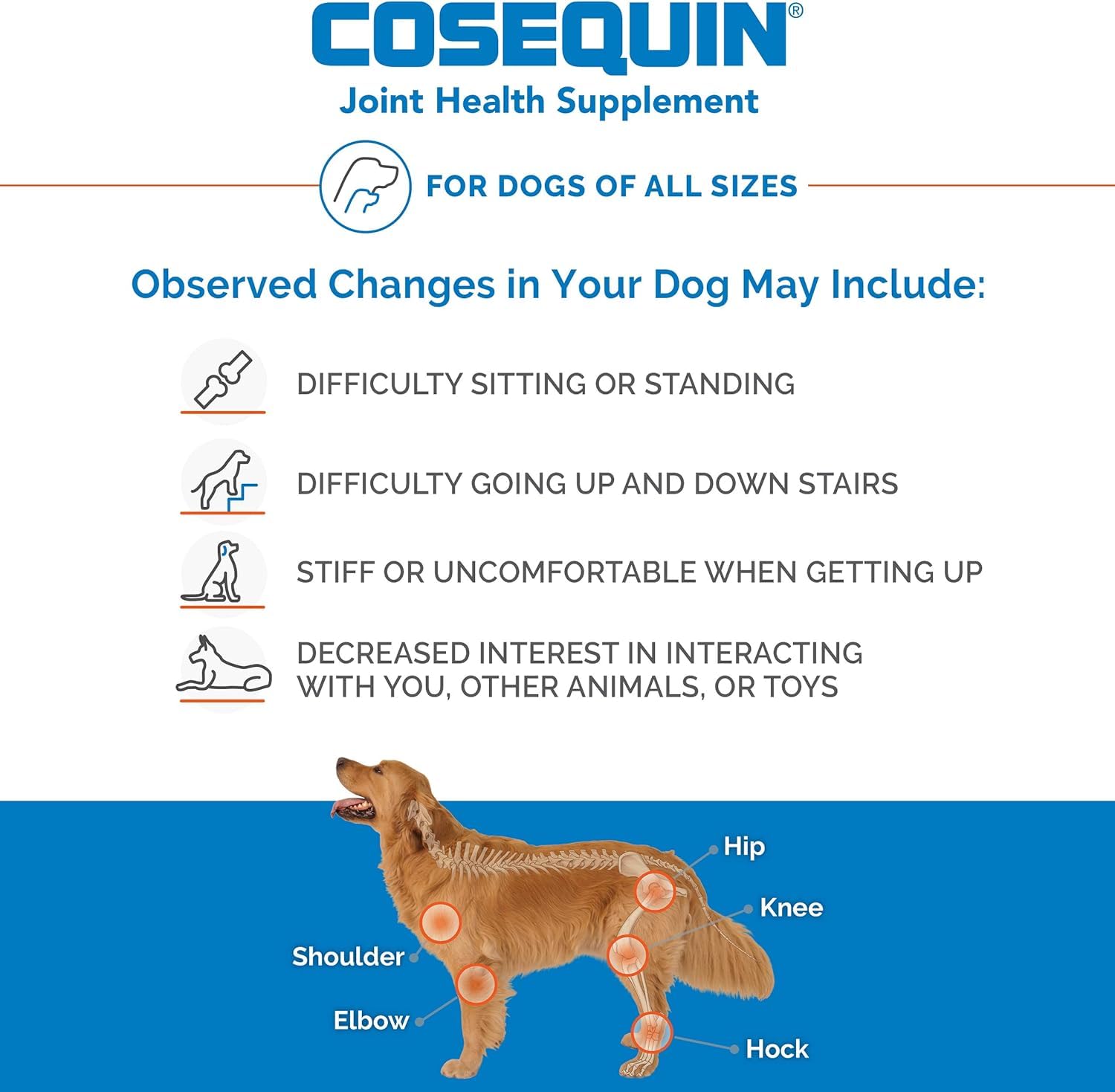 Hip and Joint Supplement for Dogs - Glucosamine for Dog Joint Supplement - with Chondroitin, MSM, Vitamins C and E for Dog Joint Relief - Mobility Bites Bacon – 120 Count