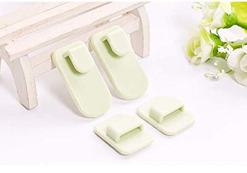 WOIWO 4 Set Remote Control Wall Self Adhesive Hook, Multiuse TV Remote Control Air Conditioning Cordless Phone Sticky Wall Mount Key Hanger Organizer Holder