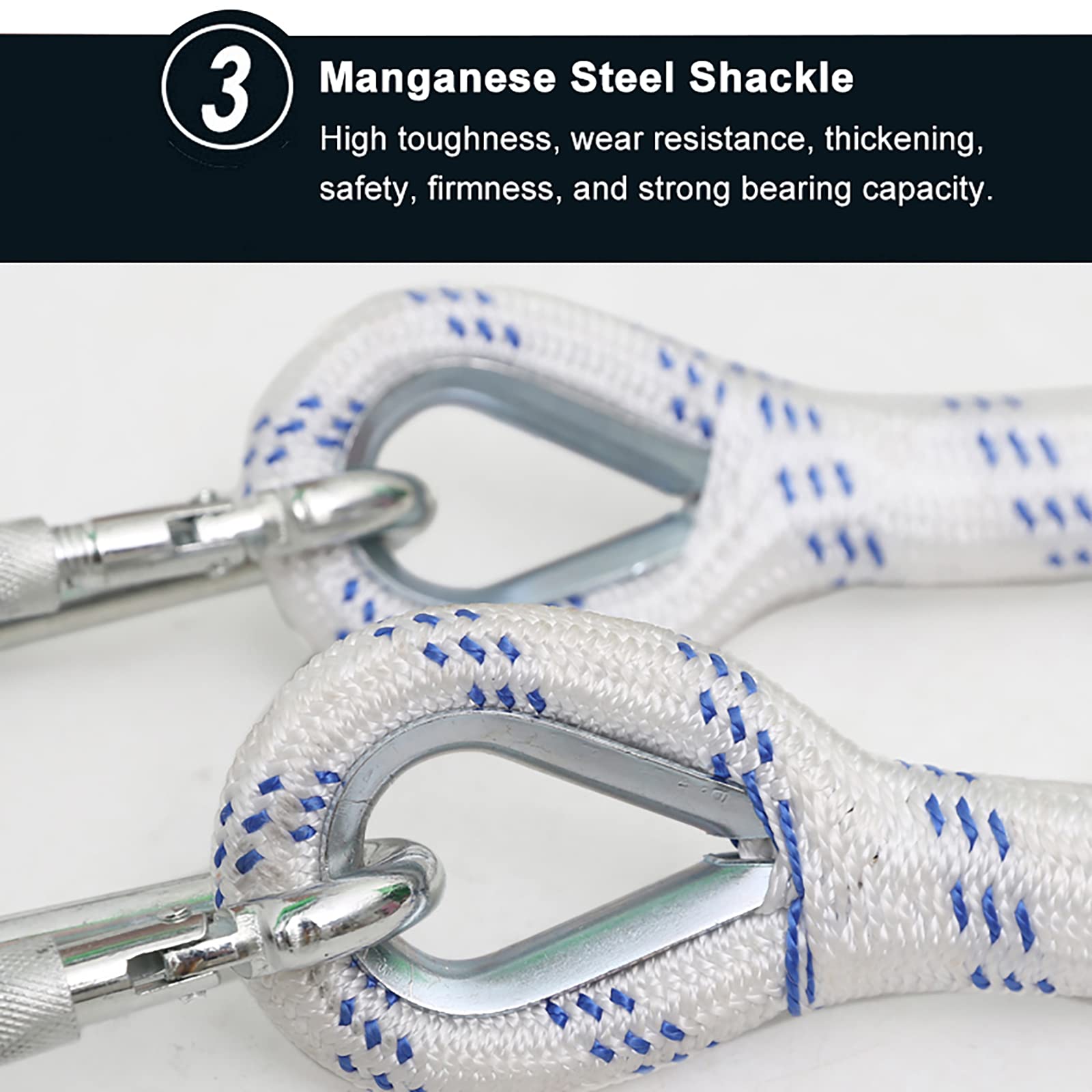 QWEASDF Rope Ladder, Emergency Fire Escape Rope Ladder, Flame Resistant Safety Evacuation Ladder, Non-Slip, Fast to Deploy, Easy to Use, Easy to Store, Home Safety Necessities,5m/16.4ft