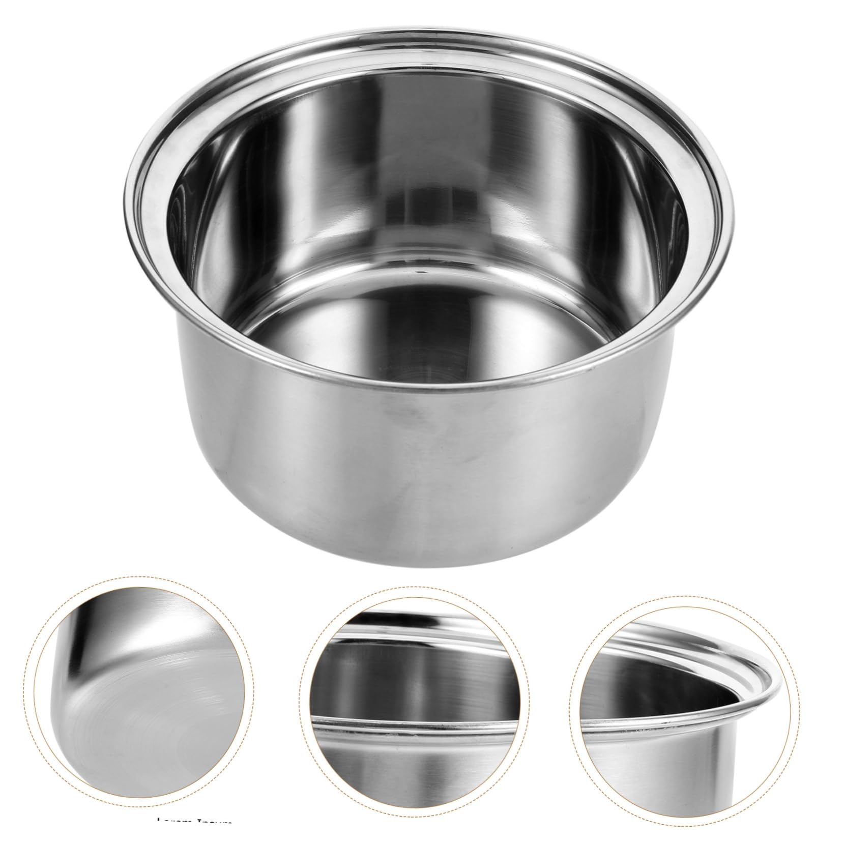 Ciieeo Small Hot Pot Liner Stainless Steel Cookware Rice Maker Pan Nonstick Cookware Rice Inner Tank Rice Cooker Pressure Pot Rice Cooking Pan Induction Hops Individual