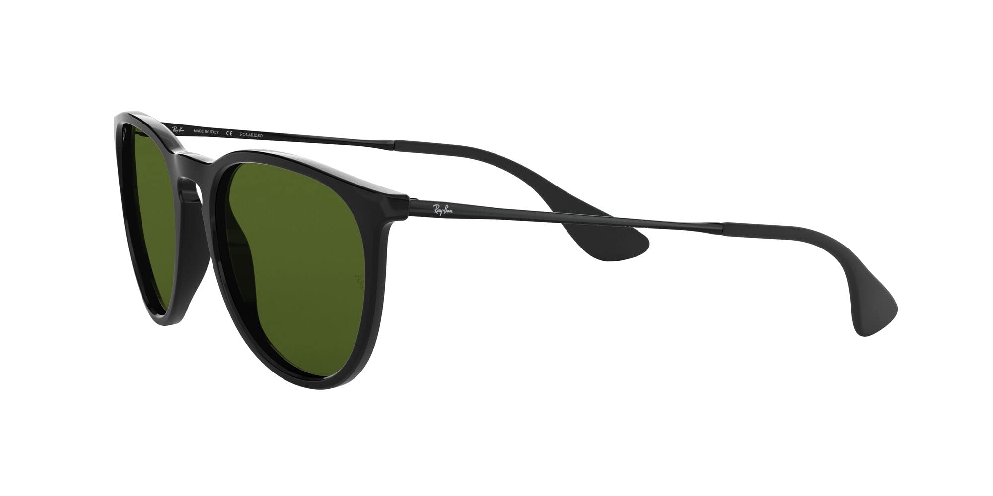 Ray-Ban RB4171F Erika Low Bridge Fit Round Sunglasses, Transparent/Light Grey Gradient Dark Grey, 54 mm
