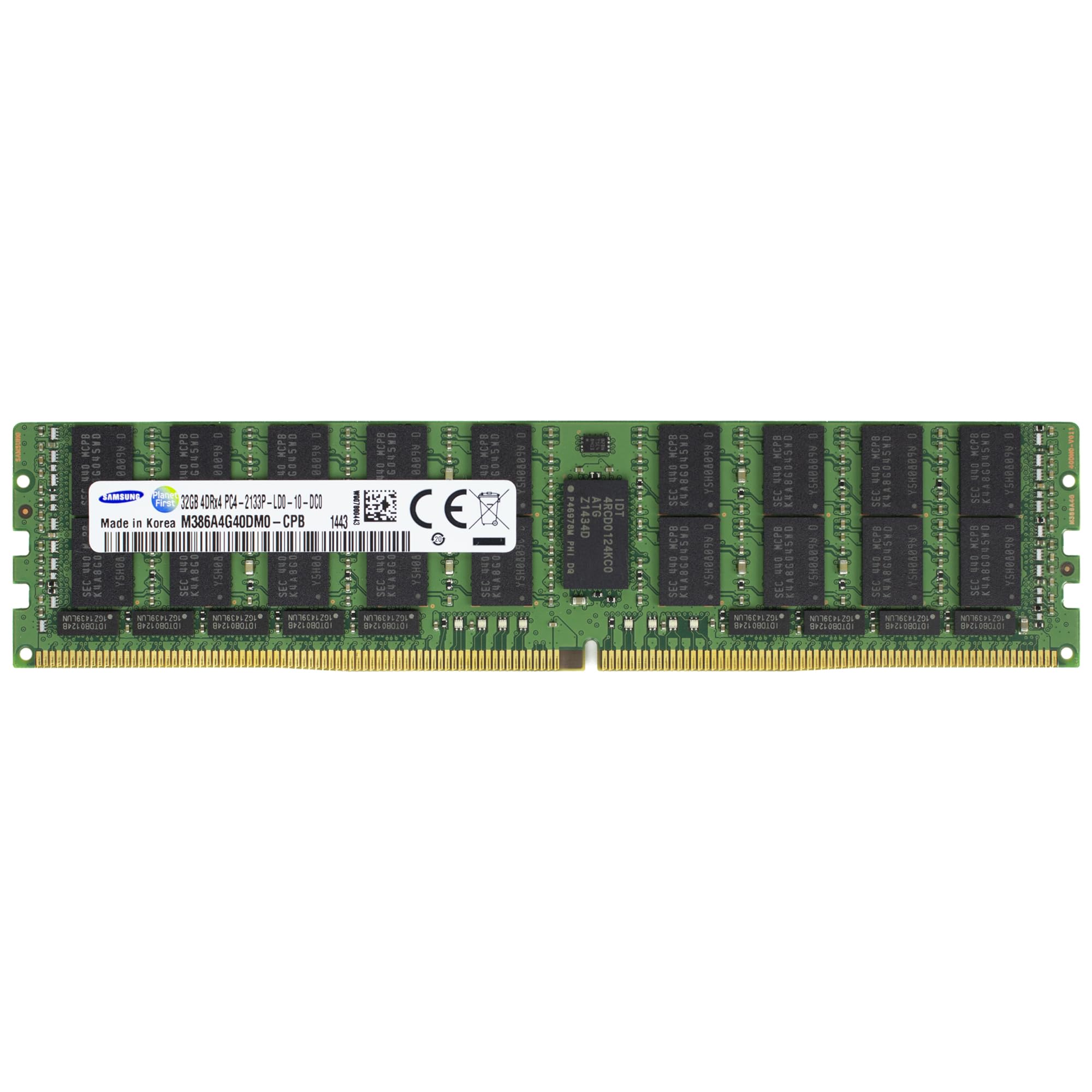 Samsung 32GB DDR4 2133MHz PC4-17000 ECC LRDIMM 4Rx4 Quad Rank 1.2V Load Reduced DIMM 288-Pin Server RAM Memory - M386A4G40DM0-CPB