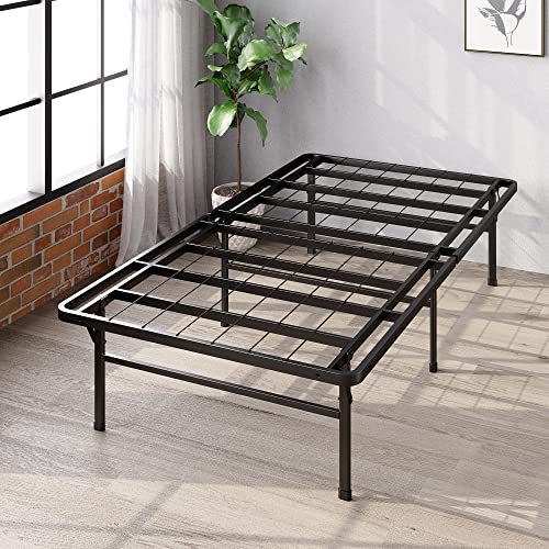 ZINUS 12 Inch Green Tea Cooling Gel Memory Foam Mattress and Heavy Duty SmartBase Metal Mattress Foundation Set / Bed and Mattress Set / No Box Spring Needed / Mattress in a Box, Twin