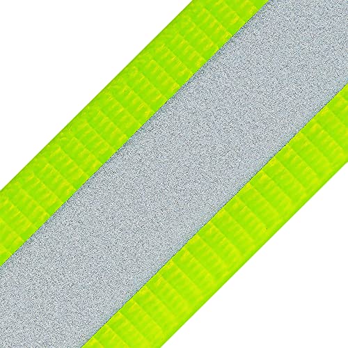 Strapworks BioThane Gold Series Coated Reflective Webbing - Waterproof Heavy Duty Strap - 1 Inch x 5 Yards, Hot Yellow