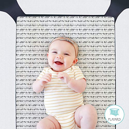 The Peanutshell Fitted Pack n Play, Playard, Mini Crib Sheets for Baby Boys or Girls | 2 Pack Set | Zoo Animals and Tribal Stripes