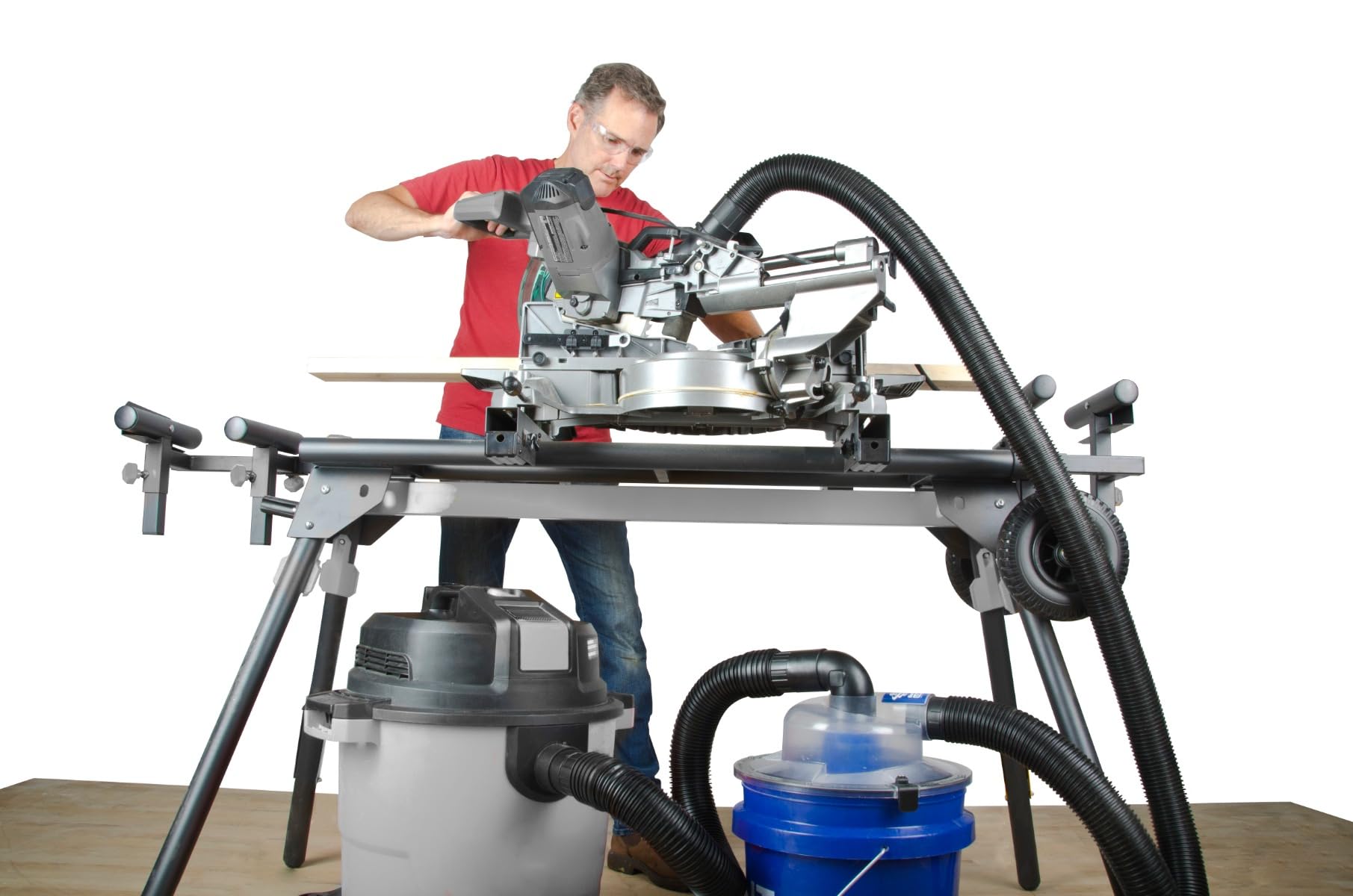 Dust Deputy Low-Pro Plus Lid Dust Separator Kit for Shop Wet Dry Vacuums - 2.5" Adapter & 3' Hose - Fits Standard 5 Gallon Buckets, USA Made