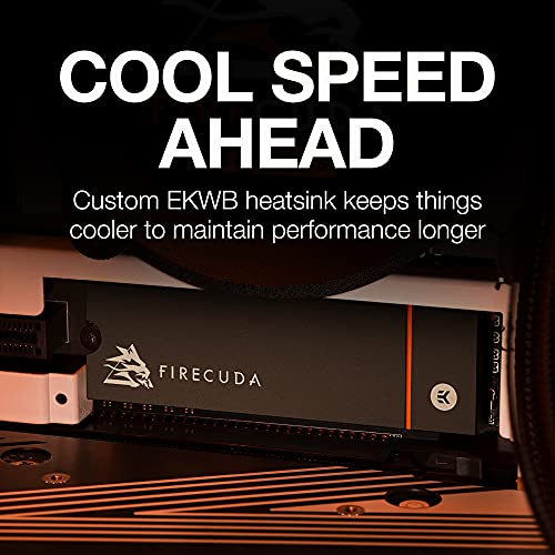 Seagate FireCuda 530 2TB Internal Solid State Drive - M.2 PCIe Gen4 ×4 NVMe 1.4, PS5 SSD, 3D TLC NAND, 2550 TBW, 1.8M MTBF, Heatsink, Rescue Services (ZP2000GM3A023)