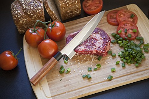 Traditional Japanese Professional Gyuto Kitchen Chefs Knife β Premium 8-inch High Carbon Stainless Steel Gyuto Sushi Knife with High Corrosion Resistance in a Single Bevel Chisel Edge Grind
