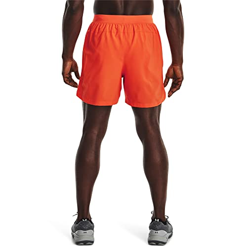 Under Armour Men's Launch 5-inch Shorts, (829) Papaya/Papaya/Reflective, Medium