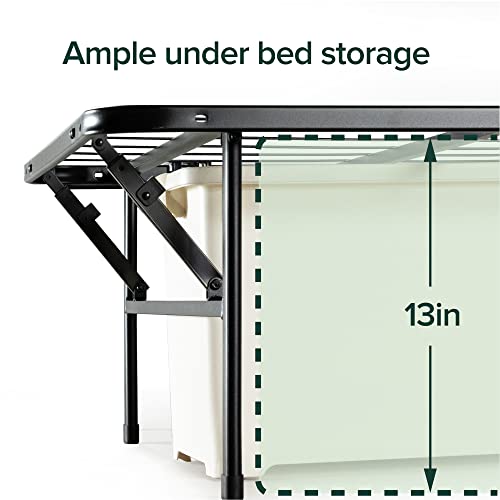 ZINUS SmartBase Tool-Free Assembly Mattress Foundation / 14 Inch Metal Platform Bed Frame / No Box Spring Needed / Sturdy Steel Frame / Underbed Storage, Twin XL