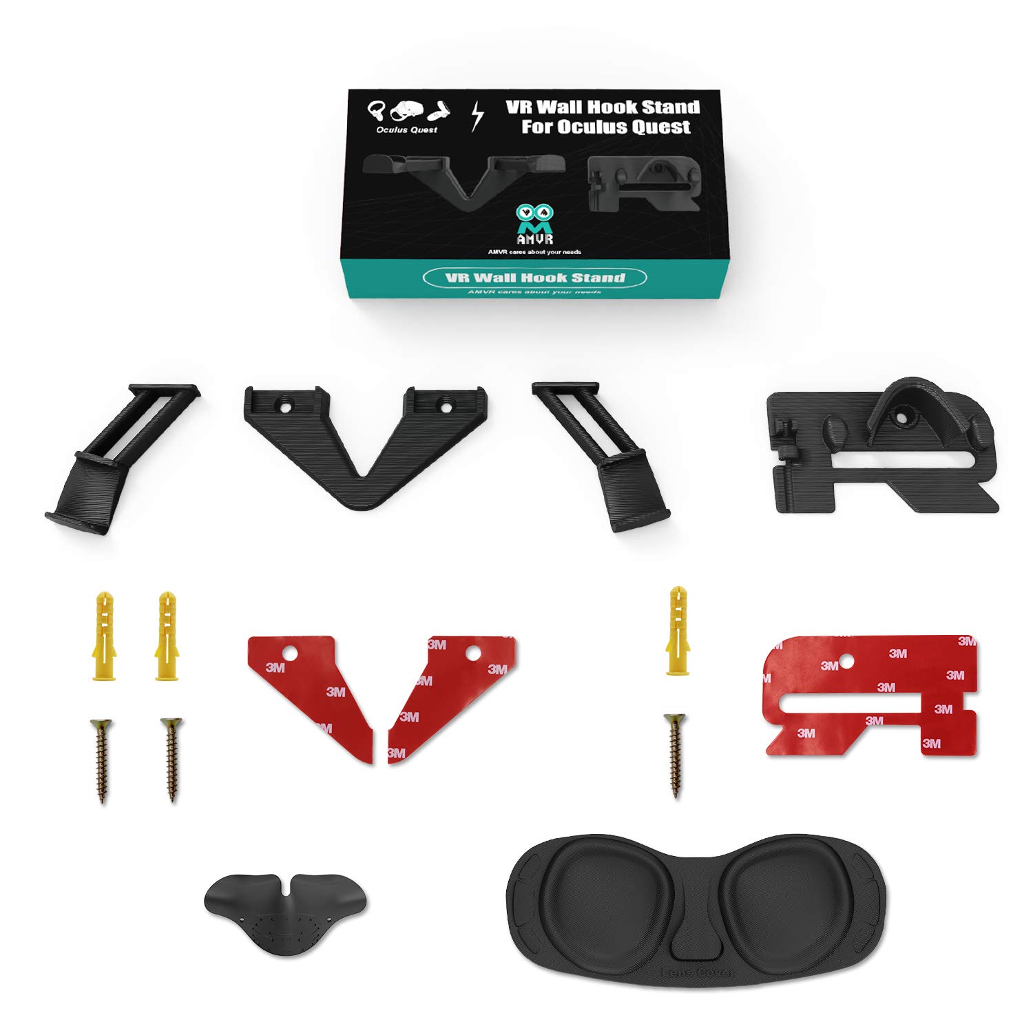 AMVR VR Wall Hook Stand for Oculus Quest Headset and Touch Controllers
