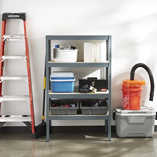 Trestles 36 x 60 4 Tier Adjustable Storage Metal Frame Shelves Boltless Multipurpose Utility Rack Unit for Warehouses and Garages, 800 lb Capacity