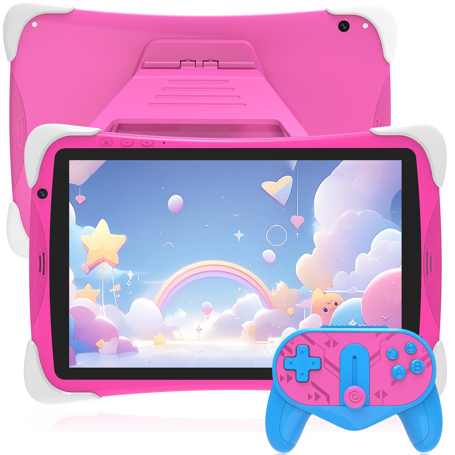 DOMATON Kids Tablet with Gampad, 10 Inch Tablet for Kids, Android 12, Parental Control, Kid Content Pre-Installed, 2GB 32GB(SD to 128GB), Green