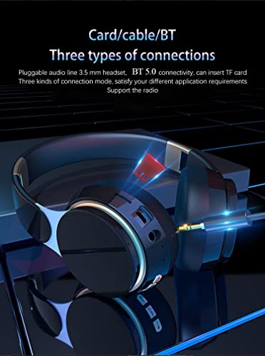 Wireless Headphones Gaming BT 5.0 Bluetooth Long Lasting Life Painless Wear Heavy Bass Upgraded Active Noise Canceling (Green)