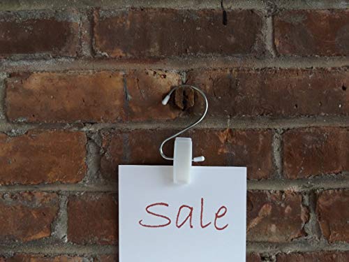 NAHANCO 610W12 Boot Clip Hanger, Chrome, White Plastic Clip, 4.5β (Pack of 12)
