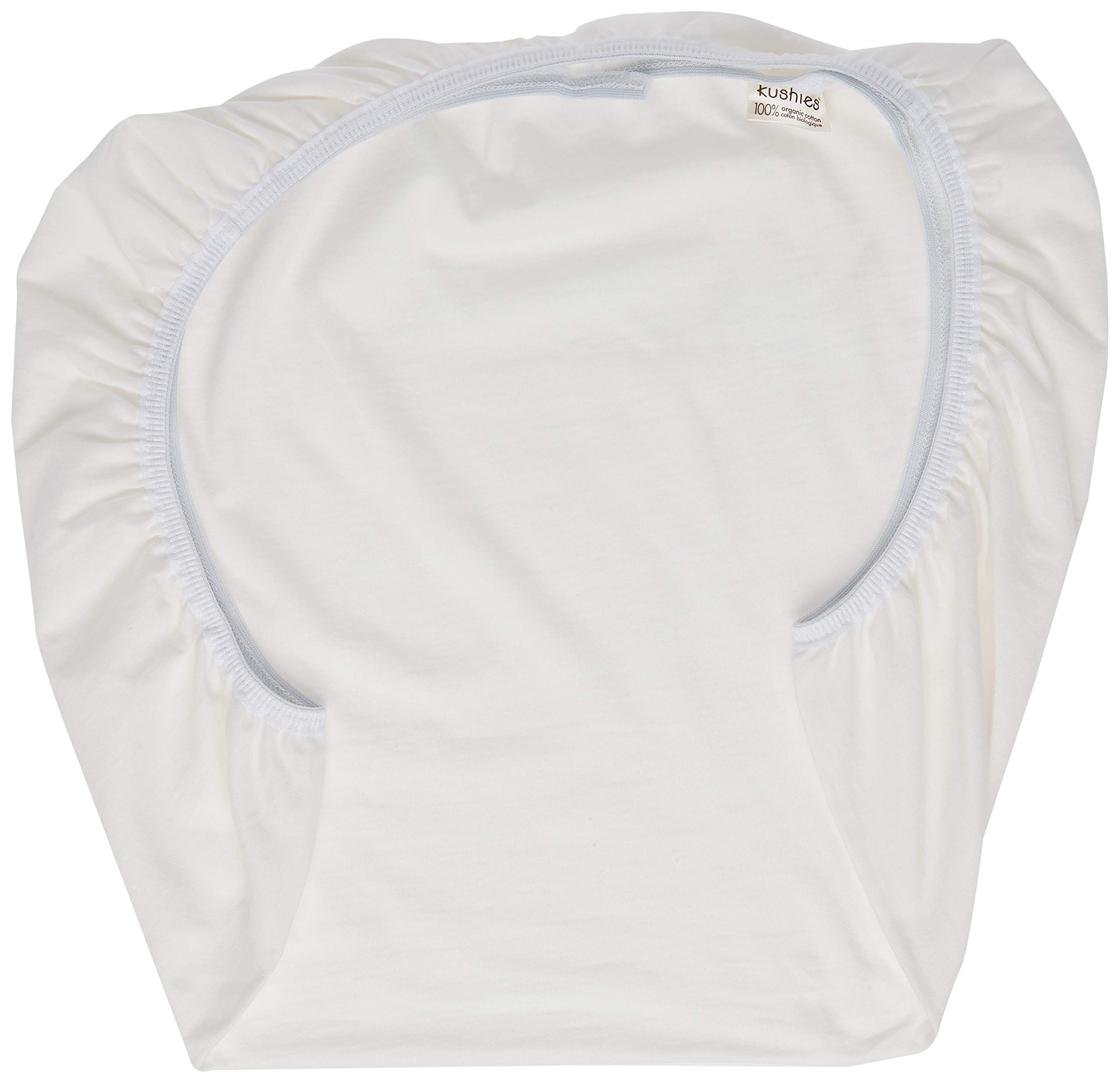 Kushies Organic Jersey Bassinet Fitted Sheet, Off-White