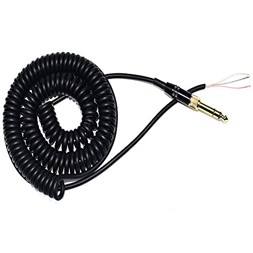 Sqrmekoko Extension Spring Relief Coiled Audio Cable for Sony MDR-7506 MDR-V6 V600 V700 V900 ATH-M50 Headphones