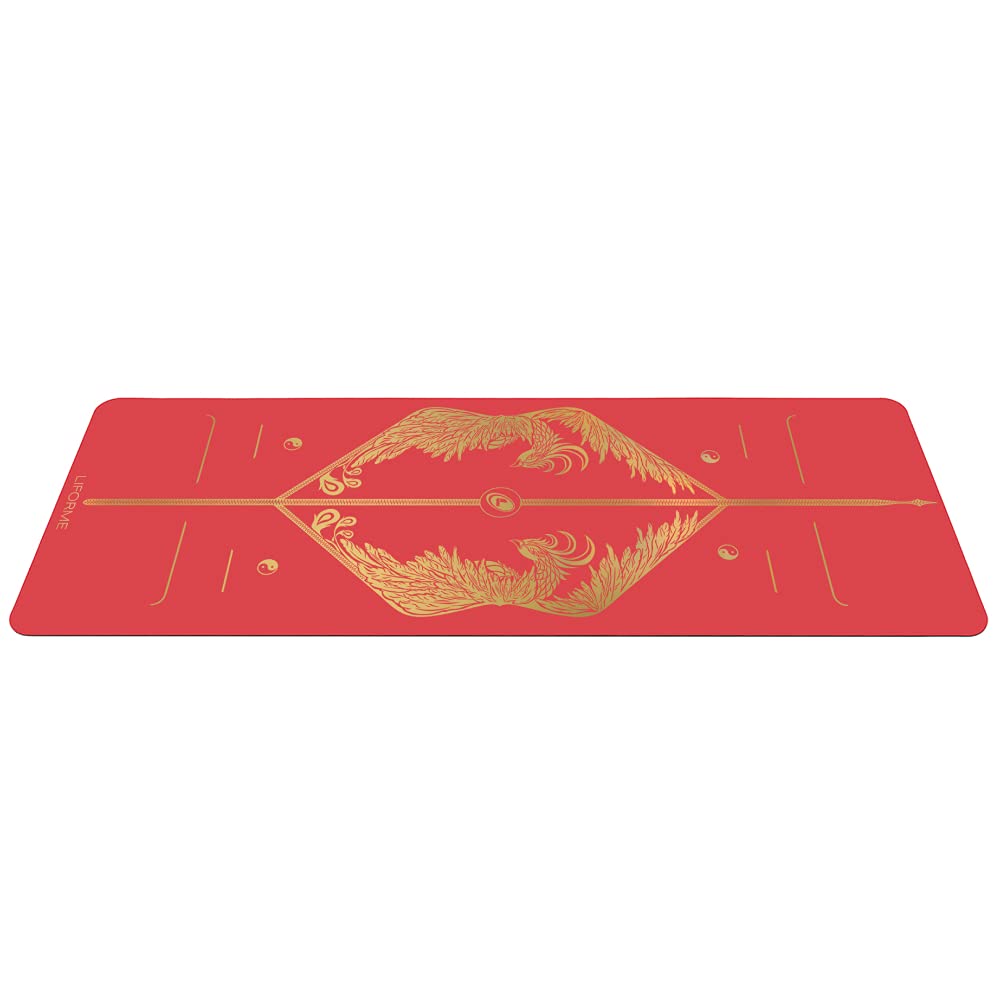 Liforme Zodiac New Year Collection - Free Yoga Bag, Patented Alignment System, Warrior-like Grip, Non-Slip, Eco-friendly, Sweat-resistant, Long, Wide and Thick for Comfort - Phoenix