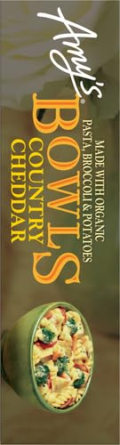 Amy's Frozen Meals, Country Cheddar Pasta Bowl, Made With Organic Pasta, Broccoli and Potatoes, Microwave Meals, 9.5 Oz