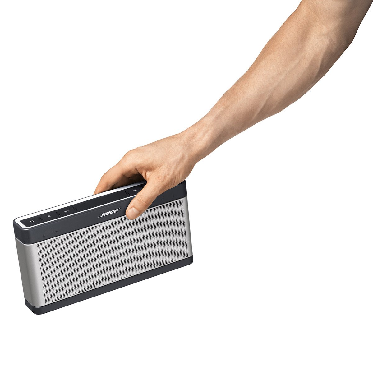 Bose SoundLink III Bluetooth Speaker with Soft Cover Bundle (Gray)