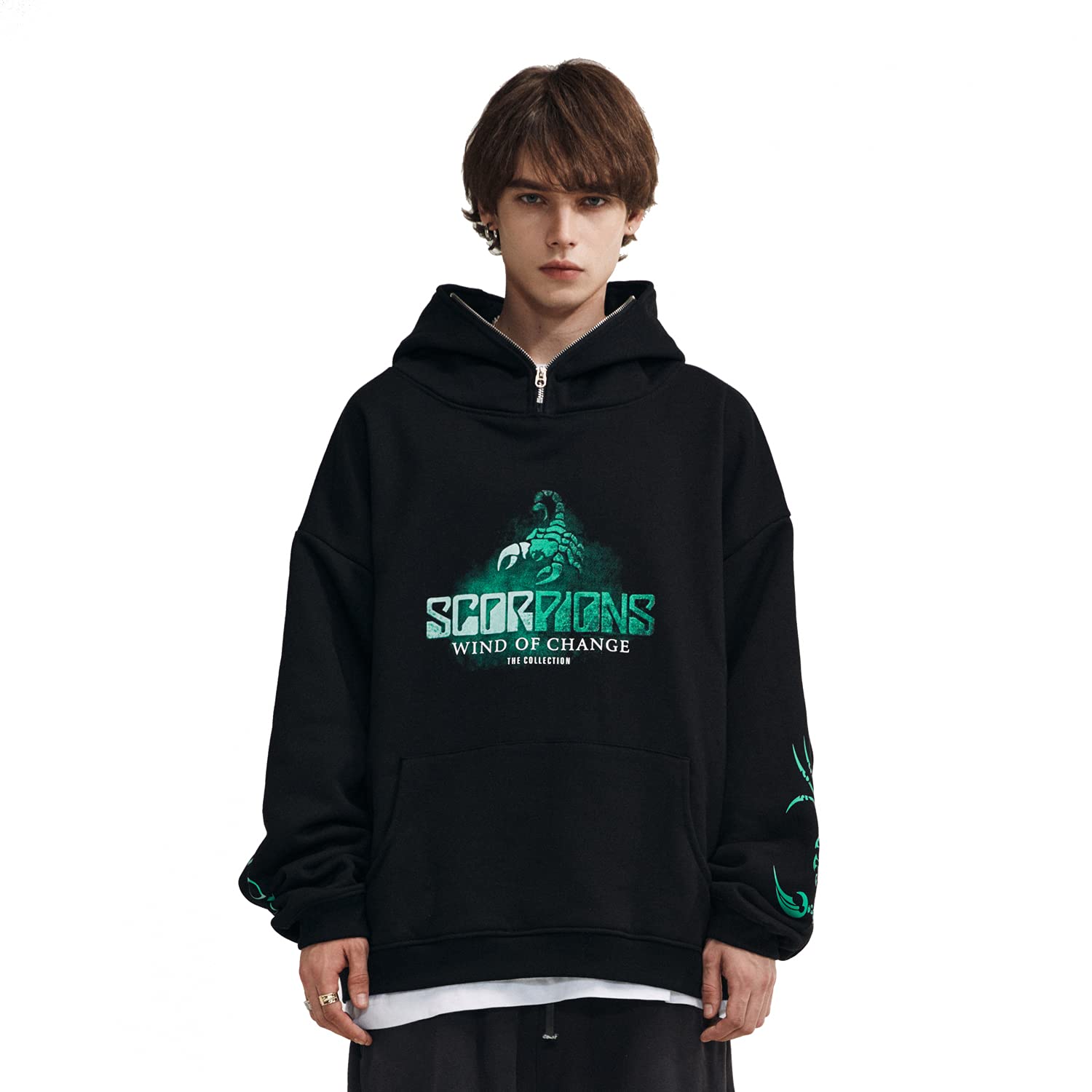 MFCT Men's Streetwear Scorpion Hoodie (Black, Small)