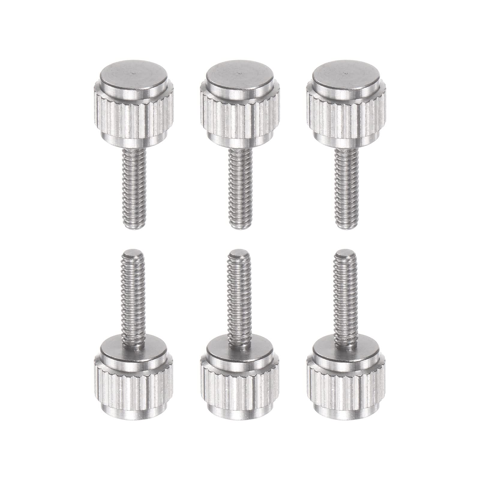 HARFINGTON 10pcs Vernier Calipers Locking Screws M2x8mm Round Flat Head Knurled Thumb Knob Bolts