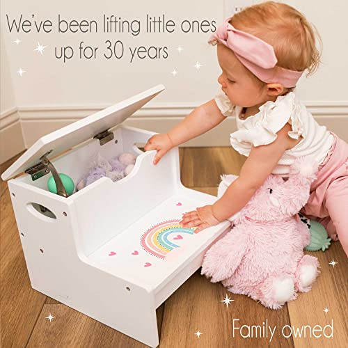 Personalized Safari Animals White Storage Step Stool