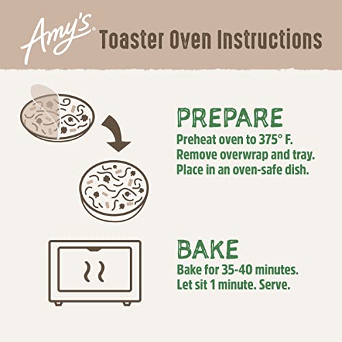 Amy's Frozen Meals, Broccoli and Cheddar Cheese Bake, Made With Organic Rice Pasta and Veggies, Gluten Free Microwave Meals, 9.5 Oz
