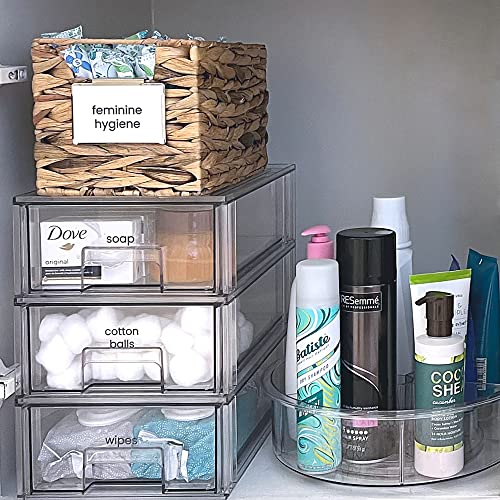 Oba Method Durable Clear 8.25 x 12.5 x 4.25 Acrylic Small Stackable Storage Container Drawer