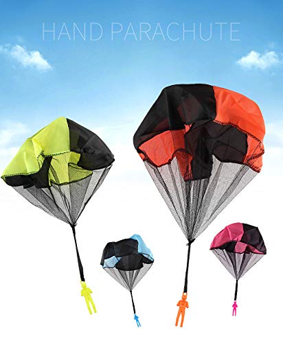 PGXT Parachute Toy, Tangle Free Throwing Army Toy Parachute, Outdoor Children's Flying Toys, No Battery nor Assembly Required (4 Pieces Set) (A)