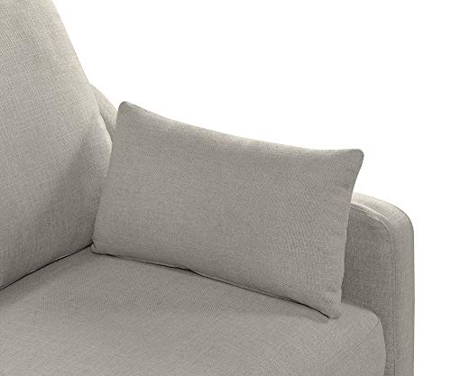 Serta Carmina Contemporary Upholstered 75" Living Room Sofa, Modern Couch for Two or Three, High Plush Seat Cushions and Back Pillows, Easy Assembly, Gray