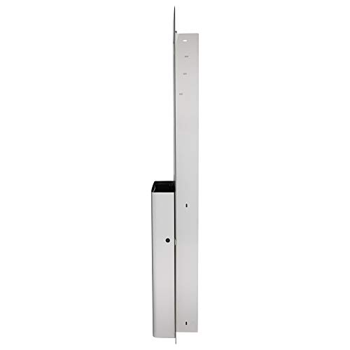 Recessed Trash Receptacle for 12" Cavities by GP PRO (Georgia-Pacific), Stainless Steel, 59451, 17.000" W x 8.000" D x 56.000" H