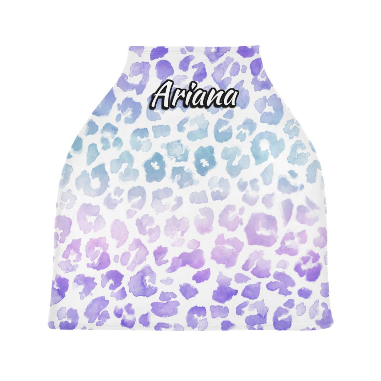 Custom Leopard Tie Dye Stretchy Baby Car Seat Canopy Presonalized Infant Stroller Cover Multi Use Baby Carseat Cover Customized Nursing Cover for High Chair