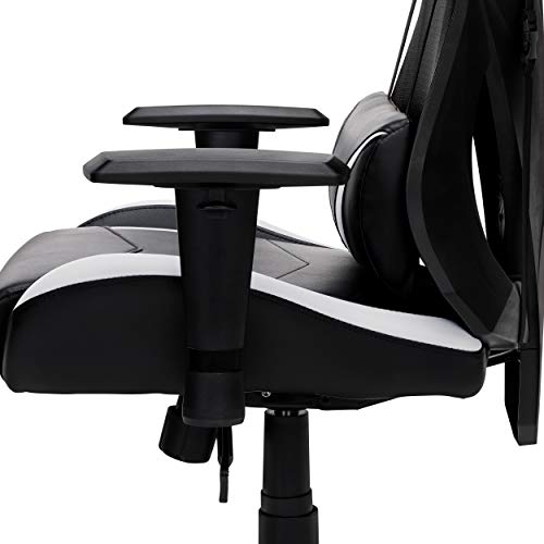 RESPAWN RSP-205 Racing Style Gaming Chair, Leather, White