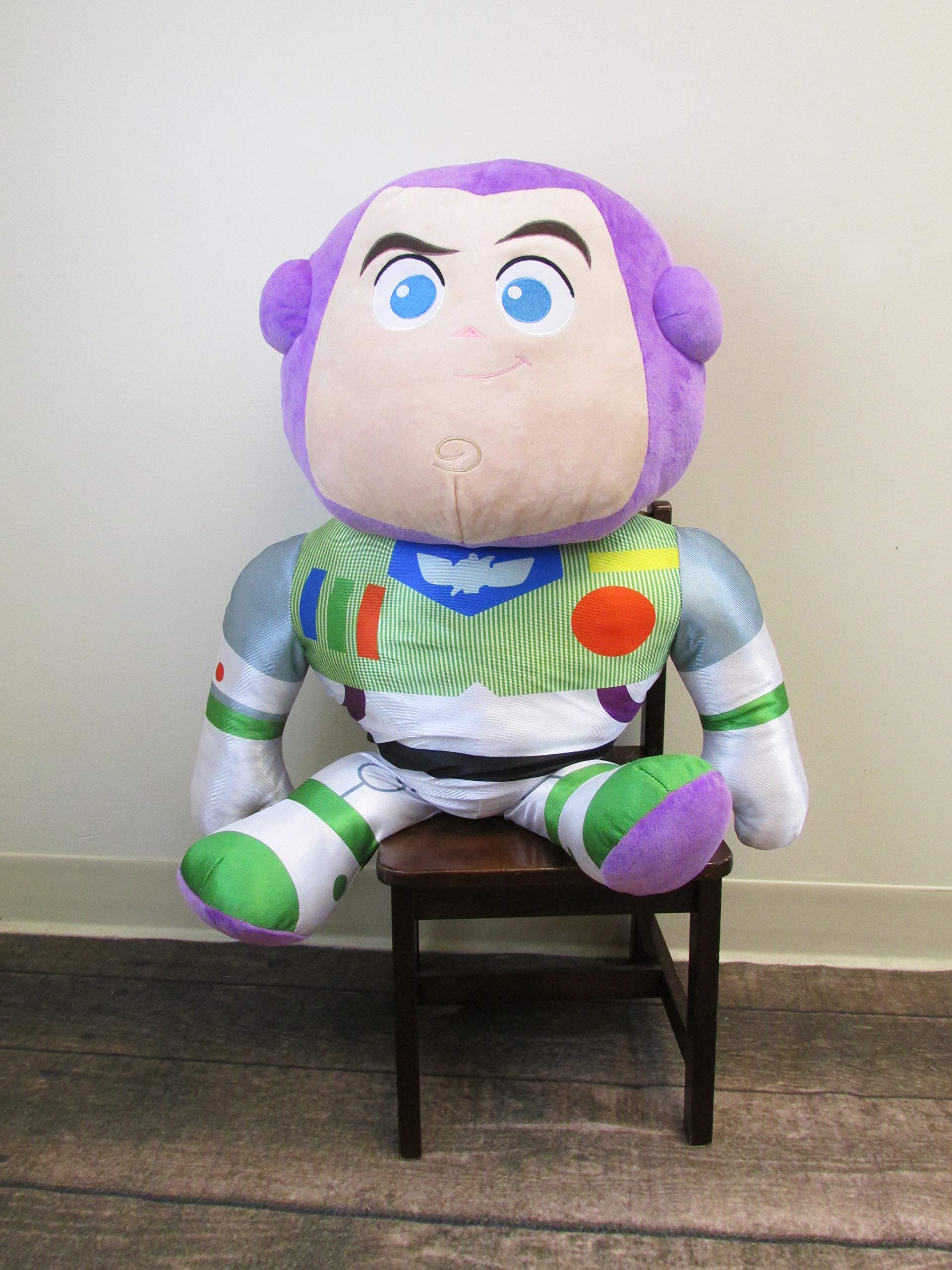 KIDS PREFERRED Disney Baby Buzz Lightyear Jumbo Stuffed Animal Plush Toy, 34 Inches, Multicolor (79831)