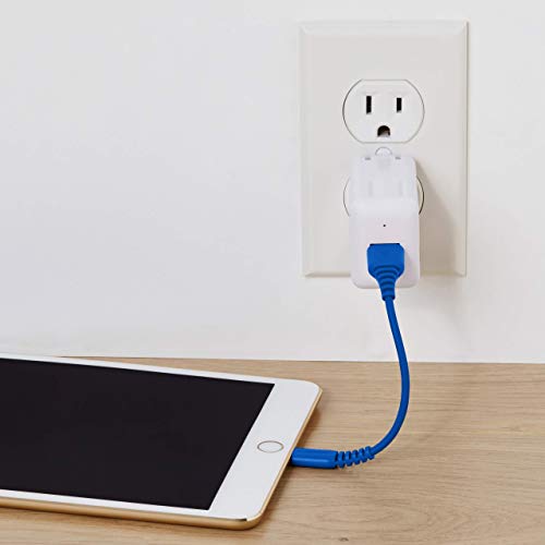 Amazon Basics MFi-Certified Lightning to USB A Cable for Apple iPhone and iPad - 4 Inches (10 Centimeters) - Blue
