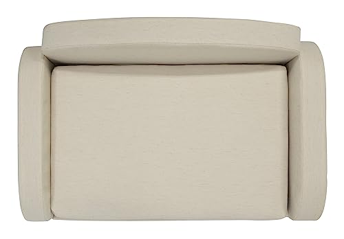 Paws & Purrs Modern Pet Sofa 31.5" Wide Low Back Lounging Bed with Removable Mattress Cover in Espresso/Oatmeal